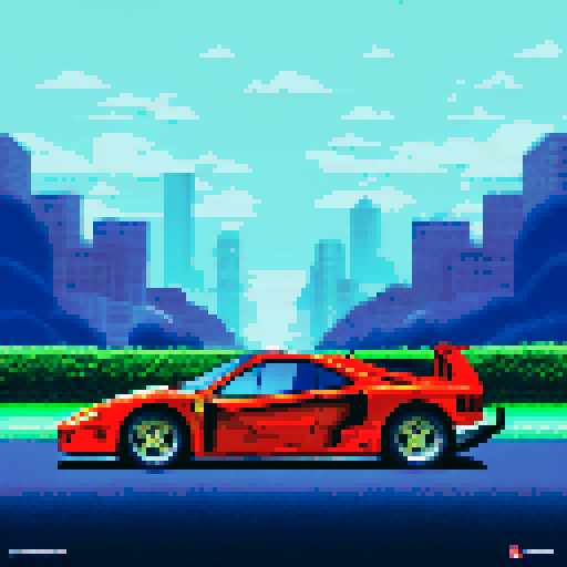 Photorealistic, centered Ferrari F40 in a thr... | Pixelfy